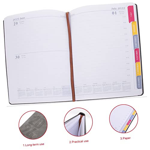 Ciieeo 2024 Daily Planner Notepad Office Memo Pad Weekly Planner Notebook Daily Writing Book Family Planner Calendar Weekly Schedule Planner Hourly Planner The List Portable Student Paper