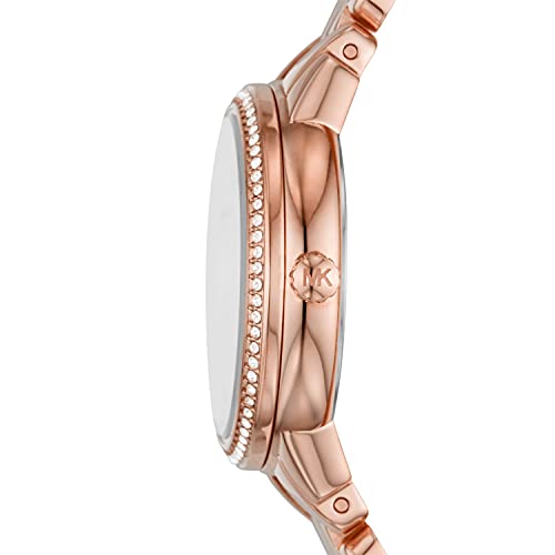 Michael Kors Women's Allie Quartz Watch with Stainless Steel Strap, Rose Gold, 12 (Model: MK1039)