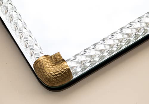 Maison Tray — by Alice Lane Home Collection — Gold, Glass, and Brass — Large and Elegant Decorative Platter — Coffee Tables, Home, Kitchen and Bathroom