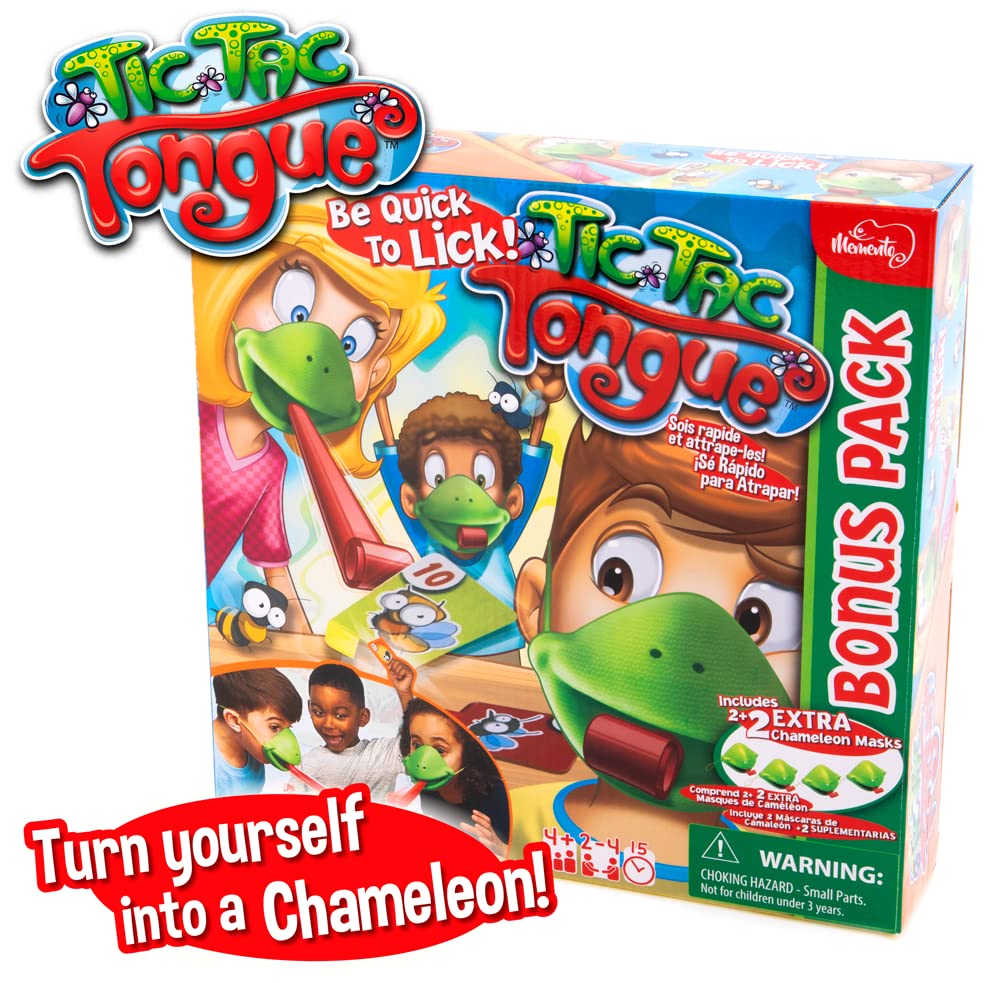 TIC TAC Tongue Game, Be Quick to Lick The Bugs, Chameleon Game, Ages 4+, Family Games, Memory Game, Fun Games, Toys for Boys, Party Games