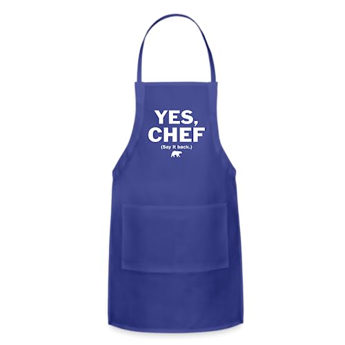 Yes Chef Say it Back Apron The Original Beef of Chicagoland TV Show Quote Merch Gifts for Chef - Royal Blue