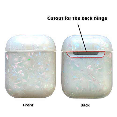 J.west 2019 Newest AirPods Case, Macaron Color Cute Sparkle Glitter Pretty Design Bling AirPods Soft TPU Protective Case Accessories Kit Compatiable with Apple AirPods 1st/2nd Charging Case Colorful