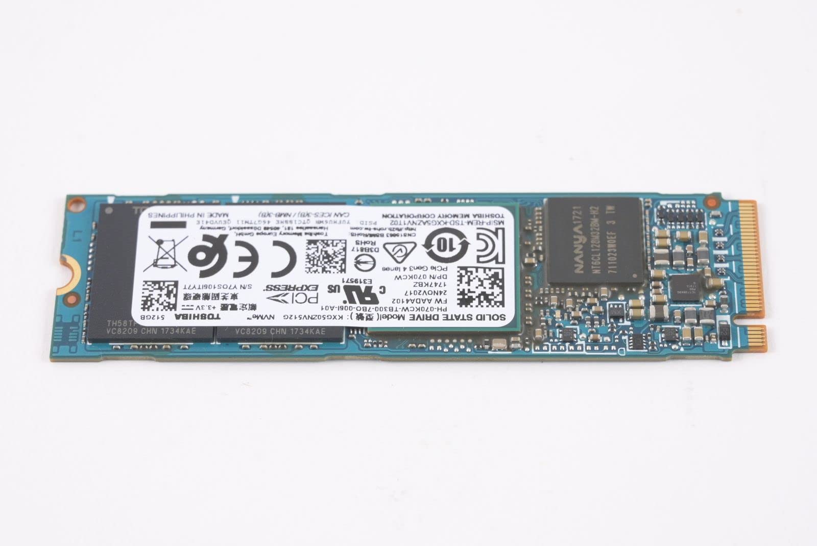 Ebid-Dealz Replacement for 512GB M.2 NVMe PCIe Internal SSD Solid State Drive Toshiba KXG50ZNV512G 70KCW 934101-001