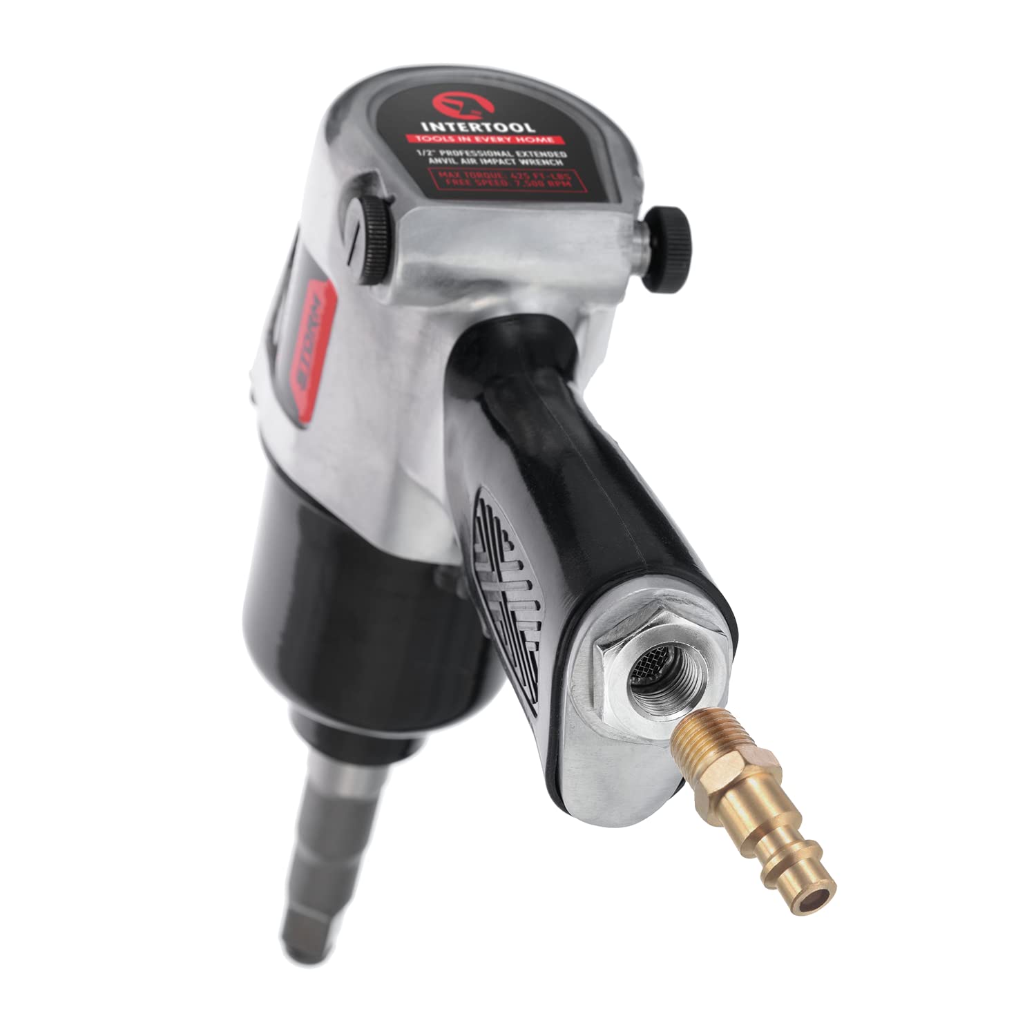 INTERTOOL Air Impact Wrench, 1/2-Inch Square Drive, 3β Extended Anvil, Truck & Car Tires, Auto & Construction Repair PT08-1103