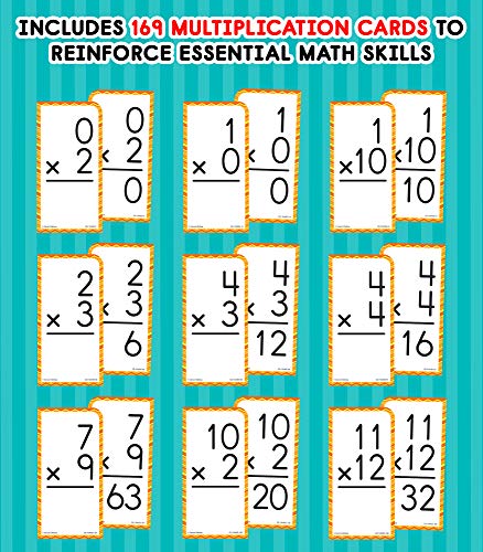 Carson Dellosa Multiplication Flash Cards for Kids Ages 8+, Times Table Flash Cards for Grade 3, Grade 4 and Grade 5, Multiplication Flash Cards with Answers