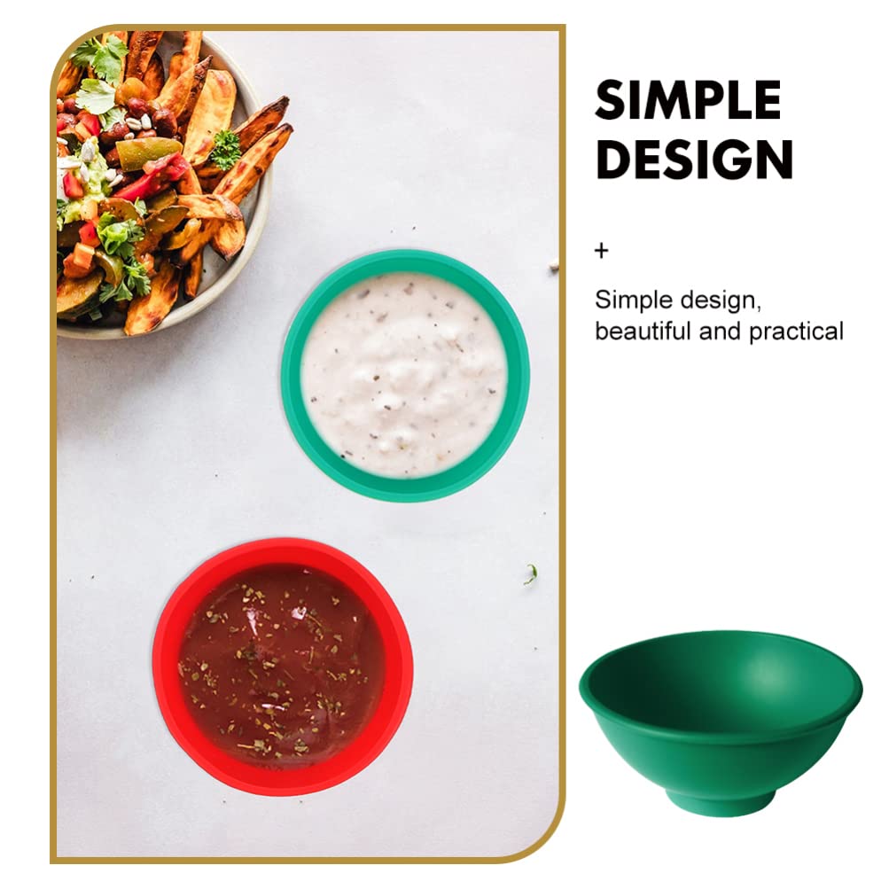 DOITOOL Gift Containers 4pcs Mini Silicone Pinch Bowls Prep and Serve Bowls Multicolor Reusable Snack Dish Condiment Bowls for Sauce Nuts Candy Fruits Appetizer Condiment Containers