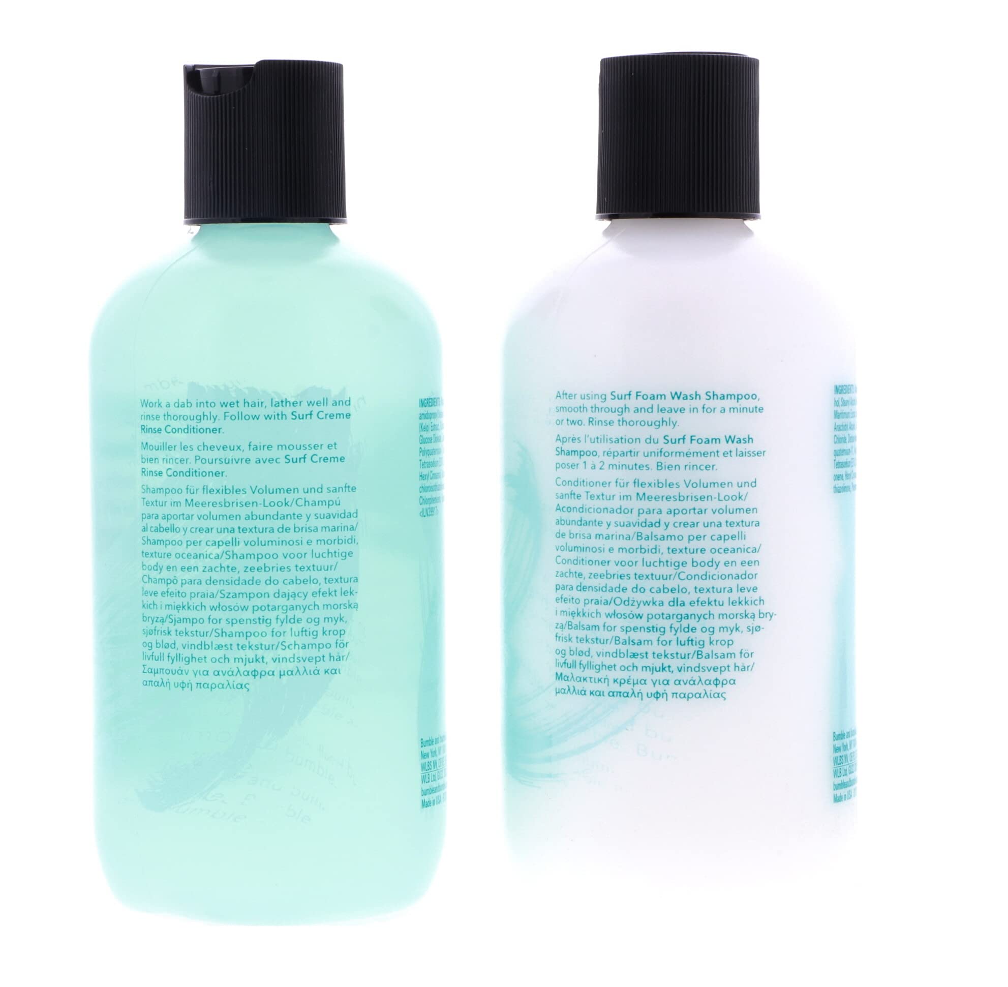 Bumble and Bumble Surf Foam Wash Shampoo 8.5 Oz Surf Creme Rinse Conditioner 8.5 Oz Duo