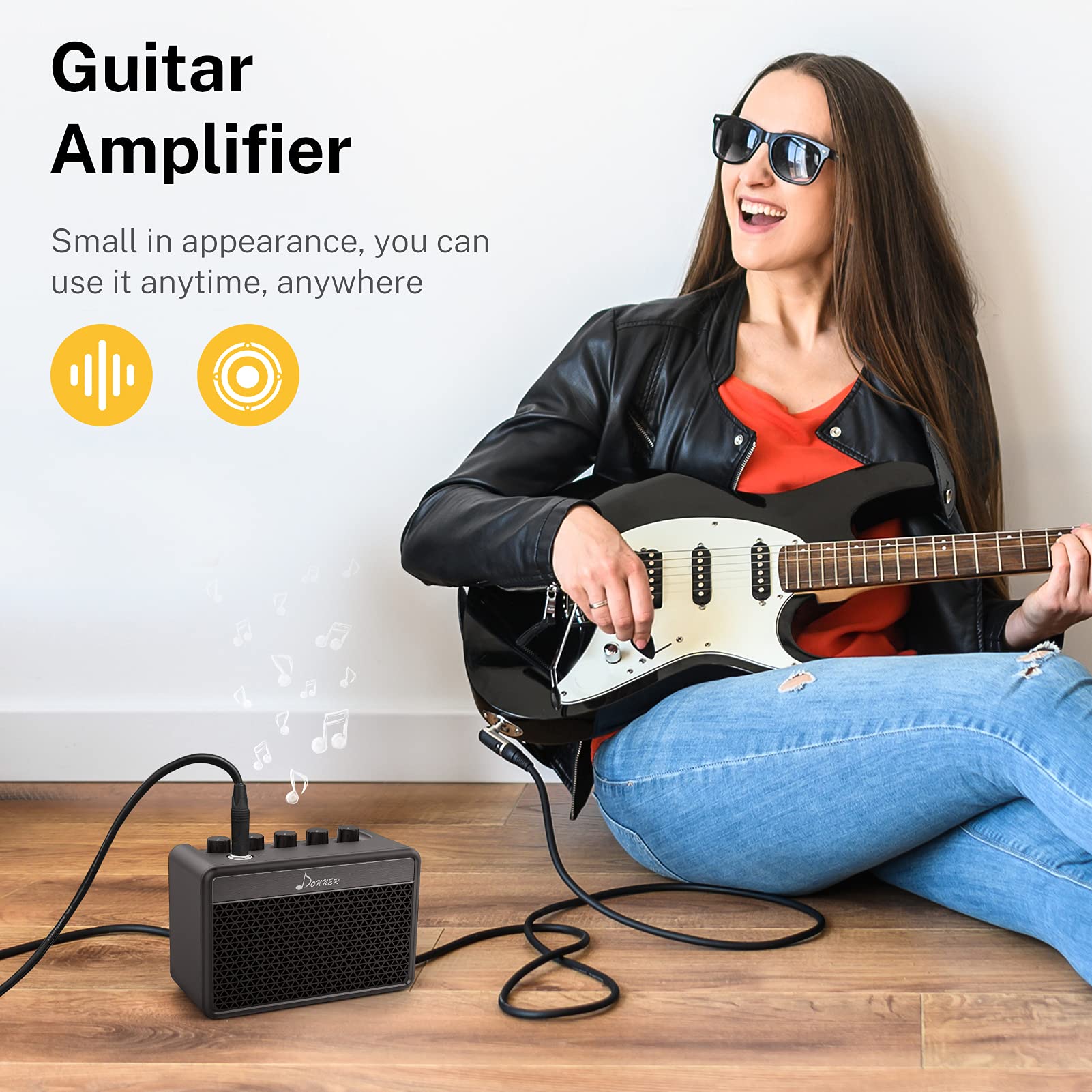 Donner 39 Inch Metal Electric Guitar & 5W Mini Guitar Amp