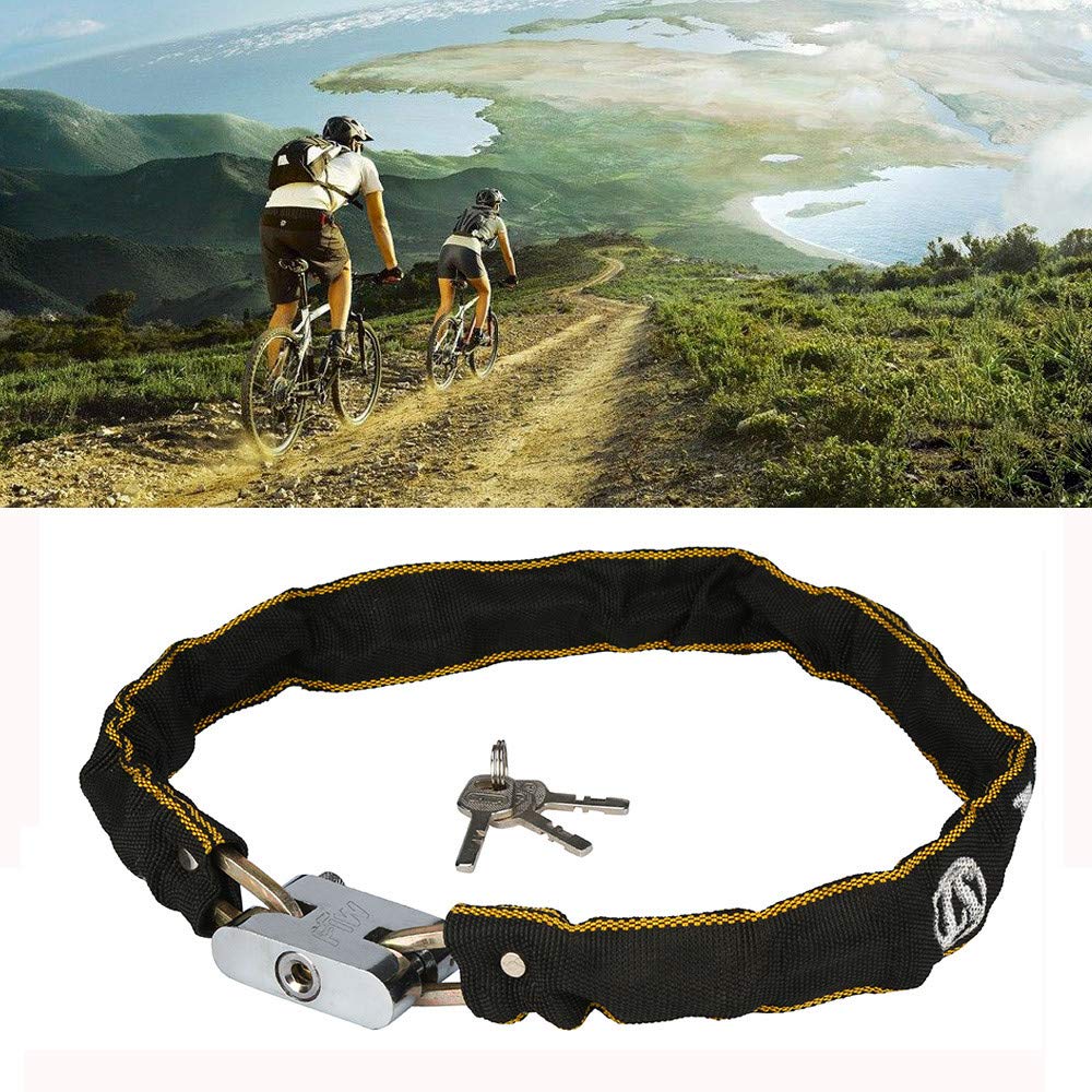 Toxz Heavy Duty Chain Lock for Motorbike Motorcycle Scooter Bike Motor Bicycle,Chain Pad Lock,Metal Chain