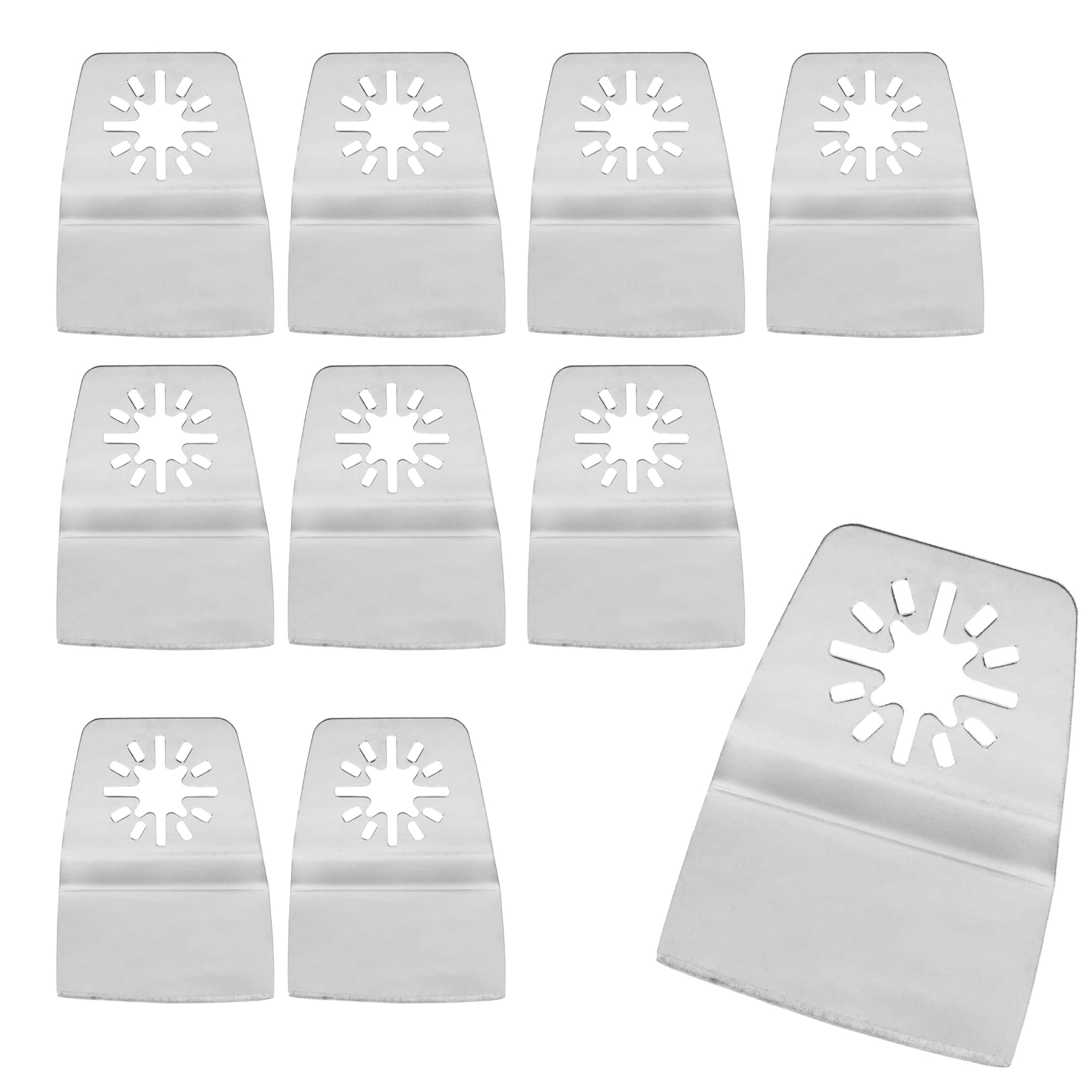 Cibtek Oscillating Multitool 2" Wide Metal Scraper Fits Fein Multimaster Bosch Makita Genesis Dremel Craftsman Nextec Ridgid Ryobi Makita Milwaukee Dewalt Rockwell Hyperlock Skil King (10 Pcs)