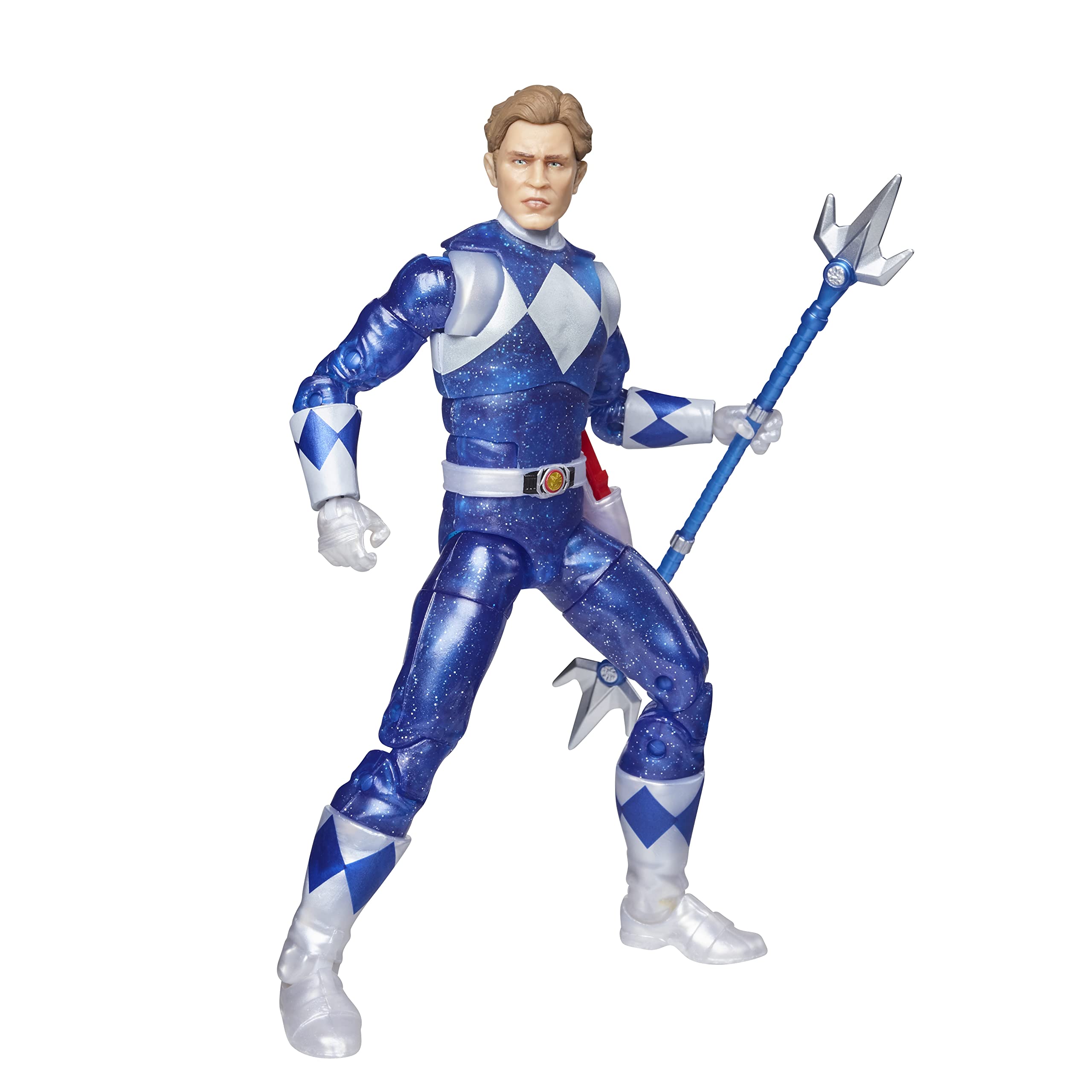 Power Rangers Lightning Collection 6-Inch Mighty Morphin Metallic Blue Ranger Collectible Action Figure Toy with Accessories F2353