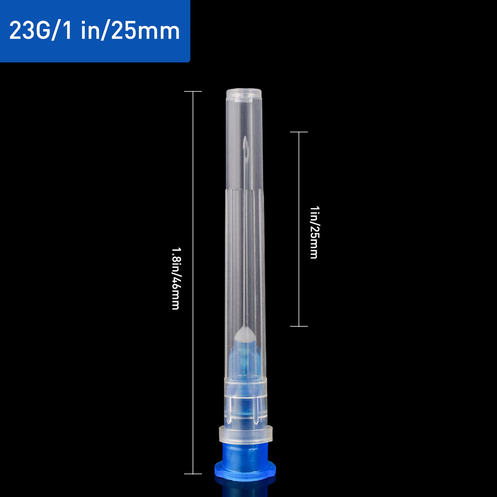 Disposable 23 Gauge 1.5 inch Needle, Individual Package, Pack of 100