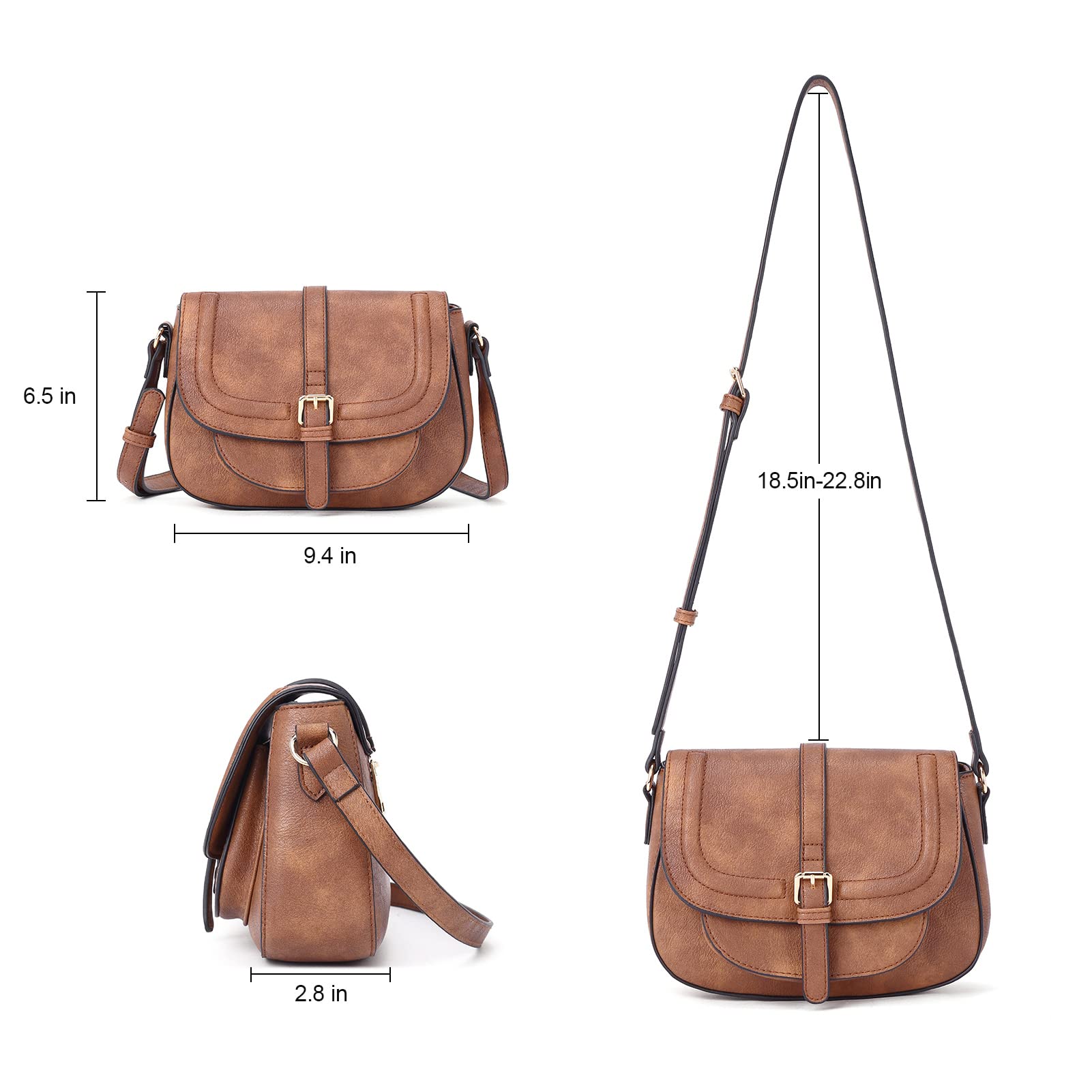 CLUCI Small Crossbody Bag for Women Clutch Handbag,PU Leather Shoulder Purse with Adjustable Strap