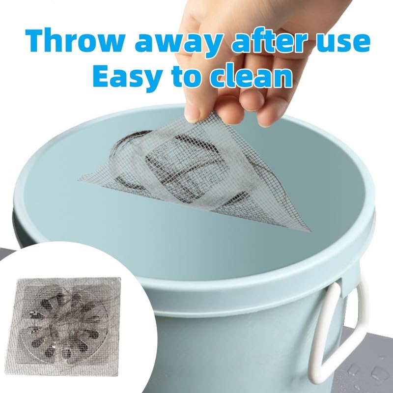Disposable Hair Drain Stickers, 2025 New Drain Cover Hair Catcher for Bathroom Laundry Bathtub Kitchen(10PCS)