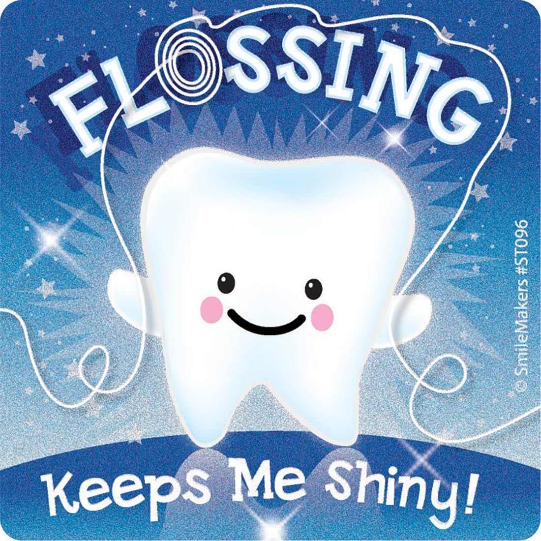 SmileMakers Glitter Teeth Stickers - Prizes and Giveaways - 75 per Pack