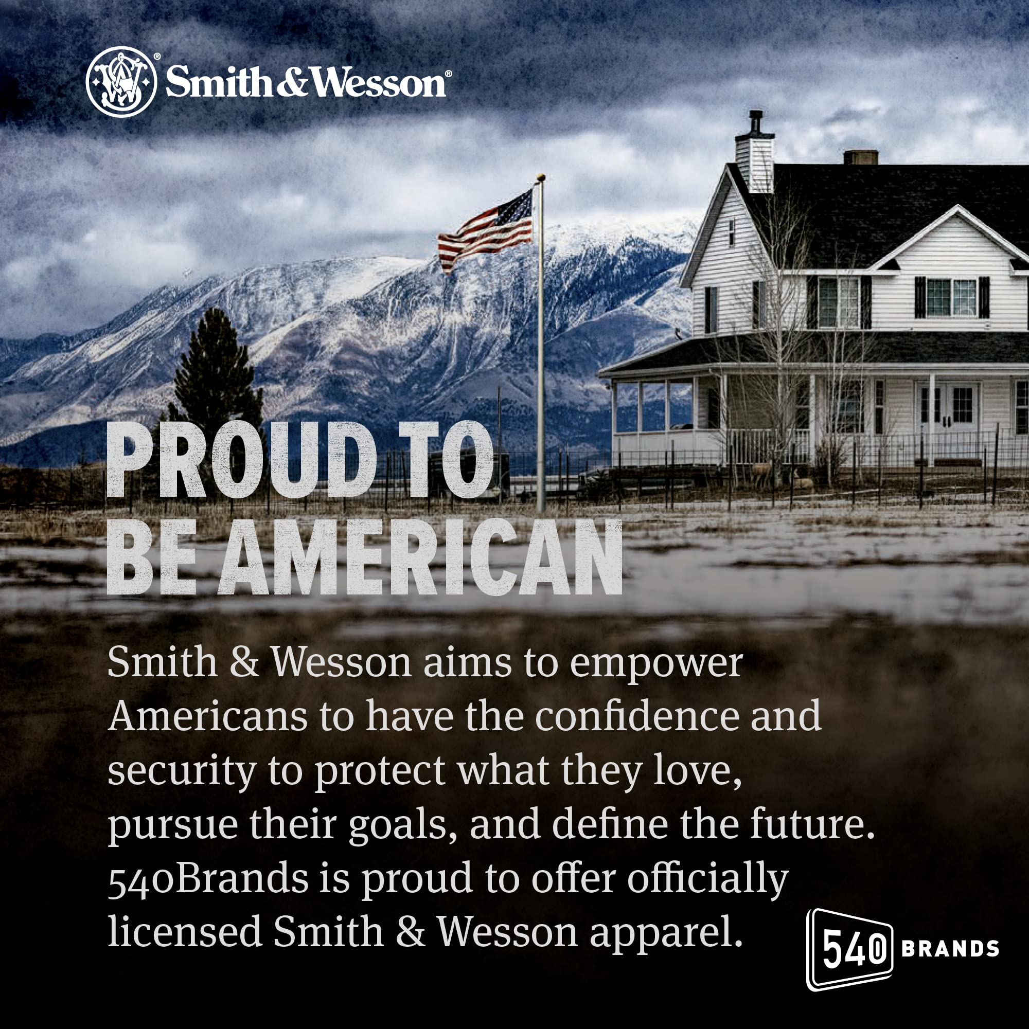 Smith & Wesson Farm & Firearms Official Licensed Apparel Men's Long Sleeve Solid Cotton-Poly Blend Graphic Logo Hooded Pullover Sweatshirt, Sizes S-2XL