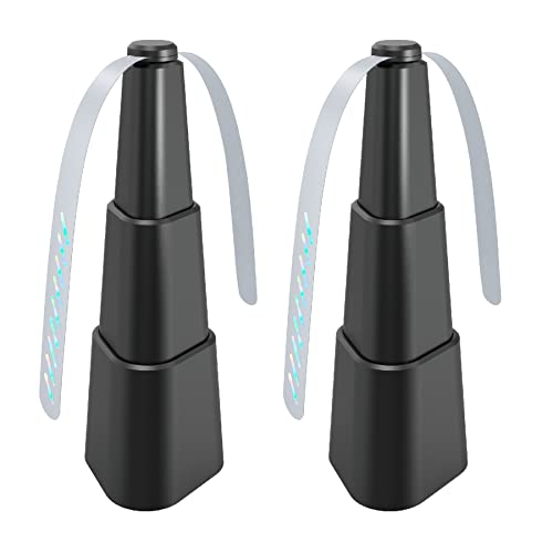 Fly Fans for Outdoor Tables Foldable Portable Retractable Fan with Holographic Blades (2pcs)
