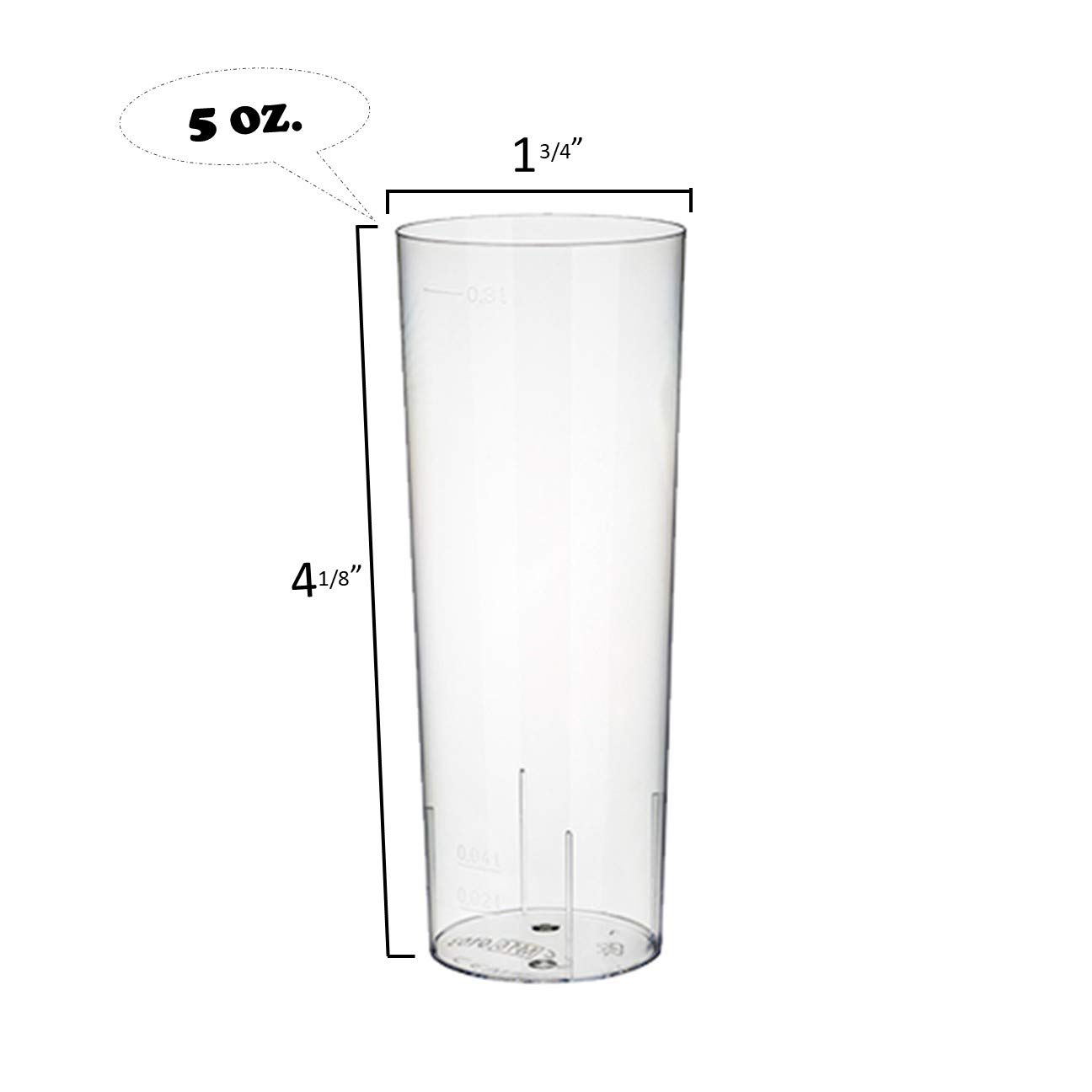 Clear Plastic Highball Glasses, Party Cups | Disposable Highball Cups | 5 Ounce Highball Tumblers, 20 Count - Posh Setting