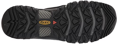 KEEN Men's Ridge Flex Low Height Waterproof Hiking Boots, Black/Magnet, 10.5