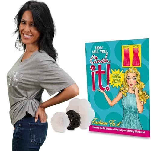 Cinch It! Womenโs Clothing Cinch Clips (3-Pack, 2 Small Clips & 1 Big) - Perfect Dress Cinch Clip & Shirt Cincher Clip โ Waist Cincher Clip for Slimming Down - Fashion Accessories for Women