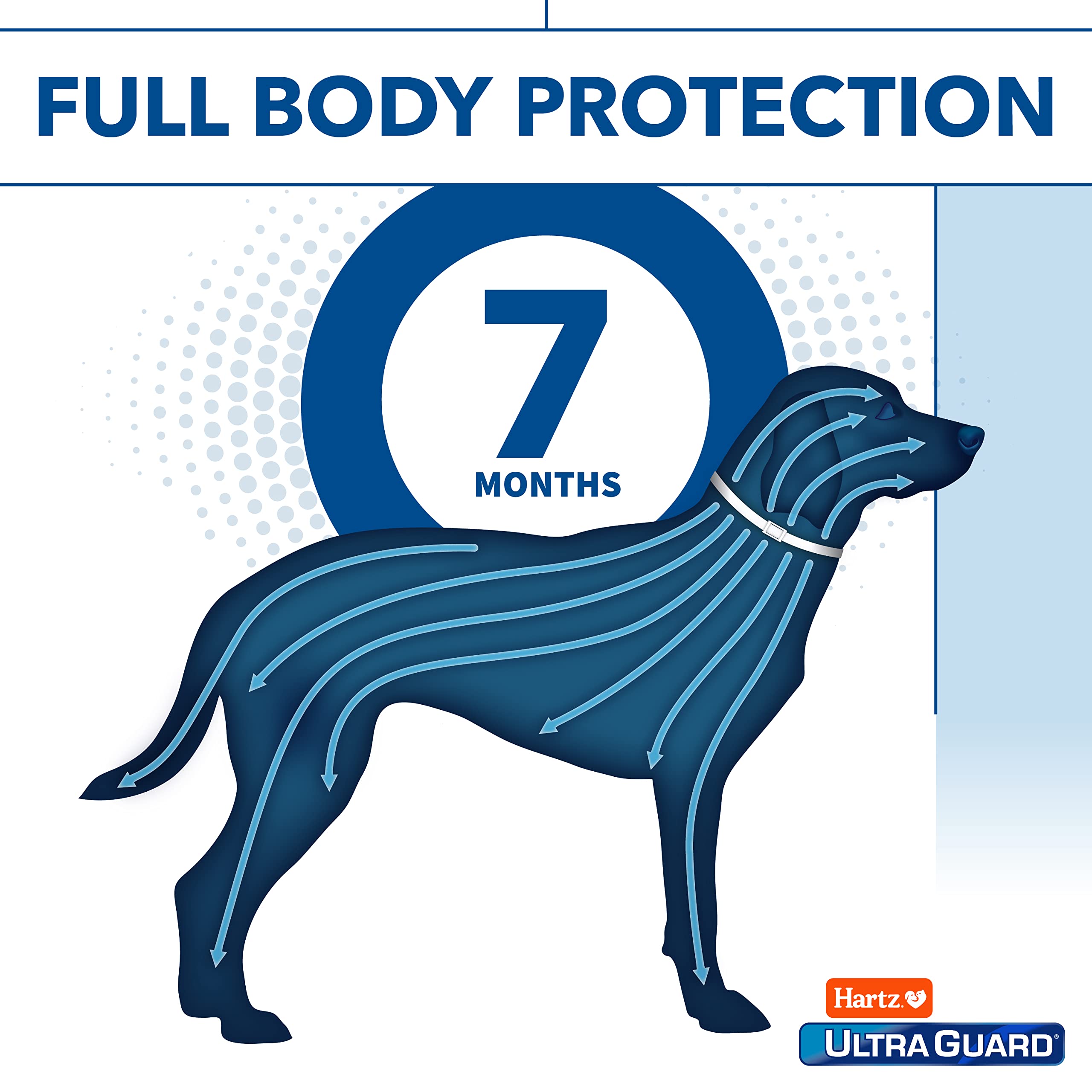 Hartz UltraGuard Flea & Tick Collar for Dogs and Puppies, 7 Month Flea and Tick Protection and Prevention Per Collar, Reflective, Up to 20 Inch Neck