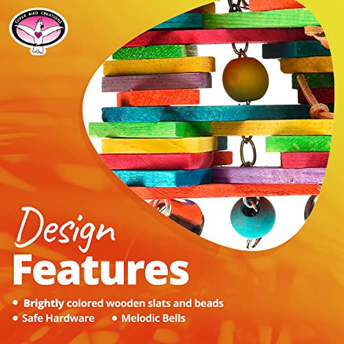 Super Bird Creations SB399 Woodpile Bird Toy, Large Bird Size, 11β x 7β x 7β