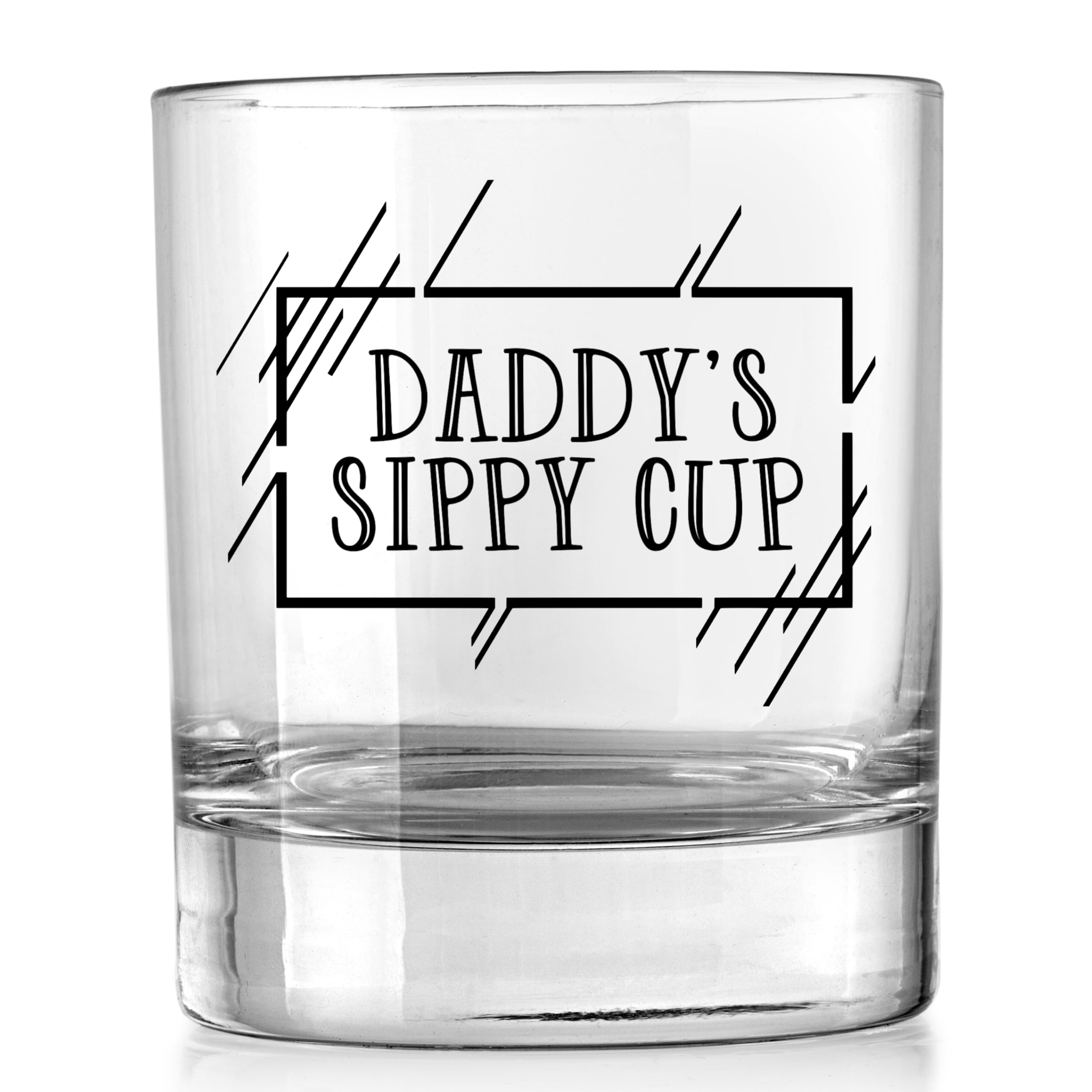 Daddy’s Sippy Cup Whiskey & Beer Glass Gift Set - Funny New Dad Gifts for First Time Parents - Unique Christmas, Fathers Day, or Birthday Gift for Expecting Father