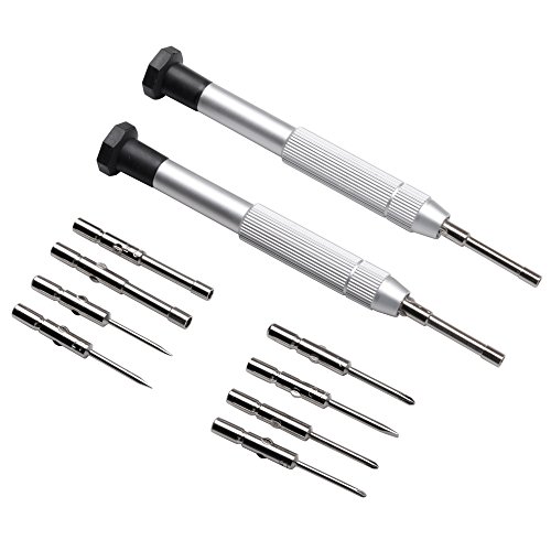 ETopLikeĀ® Screwdrivers Kit Repair Tool for Eyeglass/Glasses/Watch/Cellphone/Clock (12PCS, Travel Pocket)