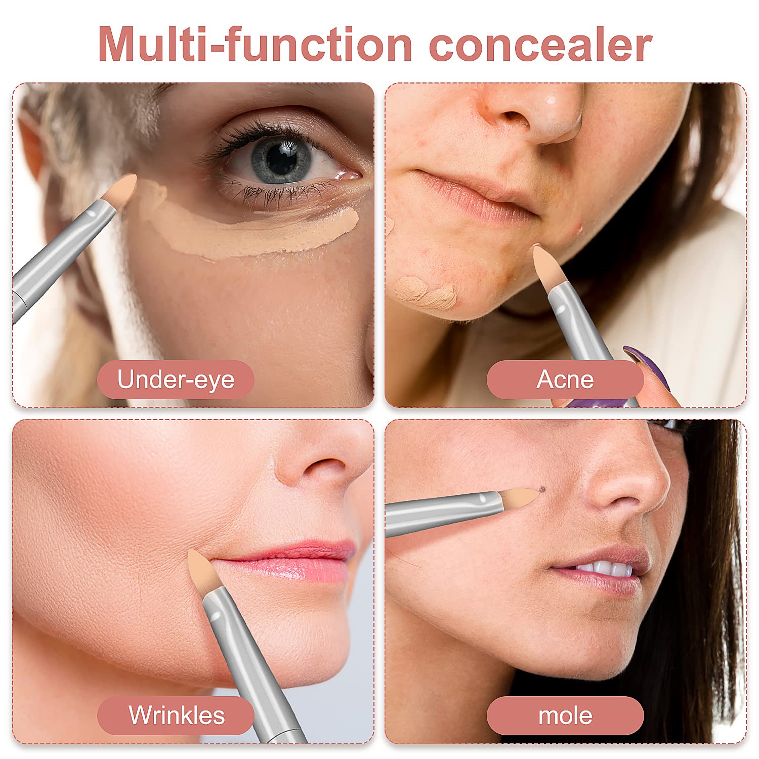 Etercycle Fine Point Eyeliner Brushes, Eye Makeup Gel Eye liner Brush, Eye Eyeshadow Brush, Concealer Brush Under Eye Makeup Brush Set