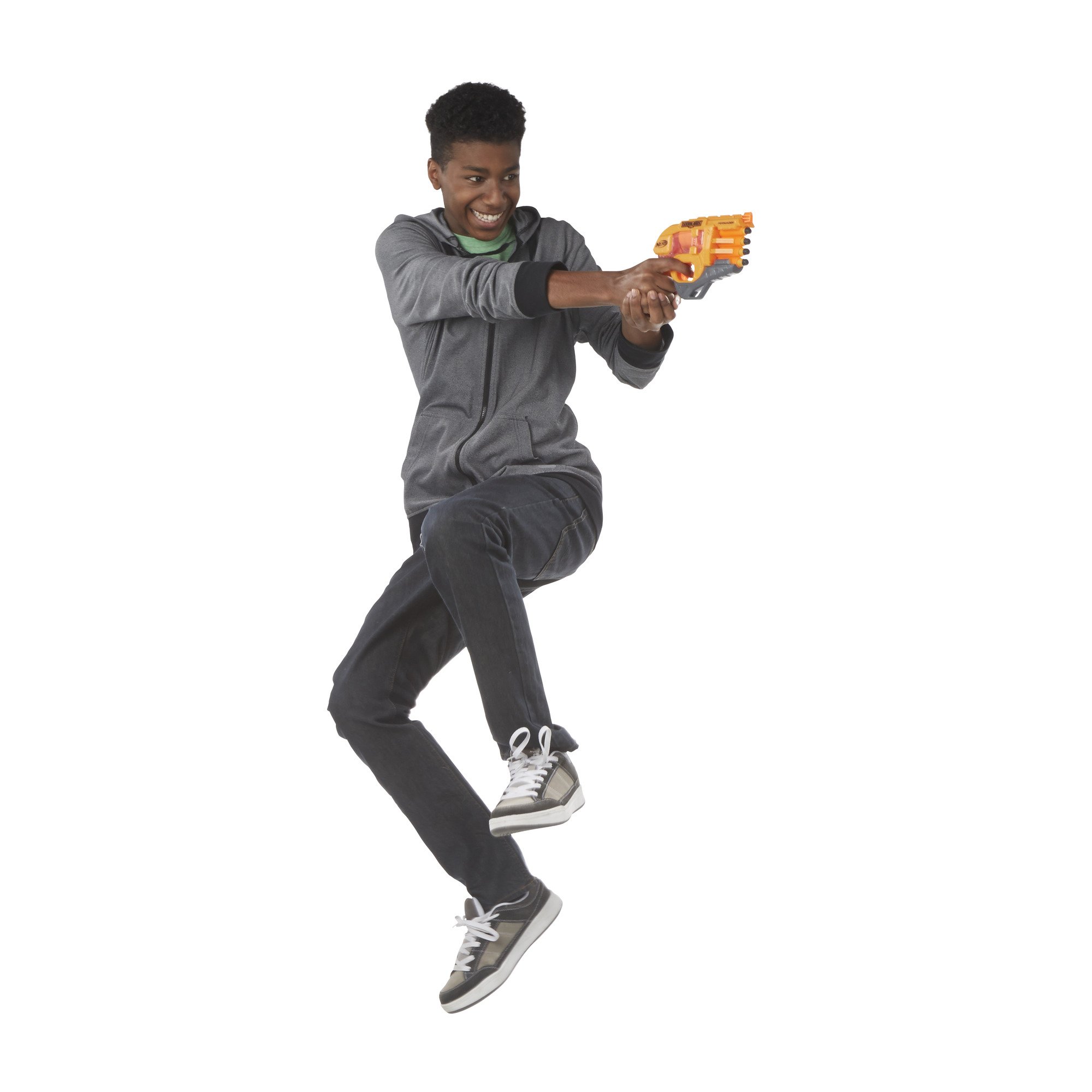 NERF Persuader Doomlands Toy Blaster With Hammer Action And 4 Official Nerf Doomlands Darts For Kids, Teens, And Adults