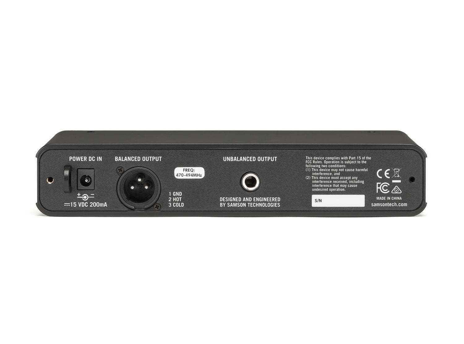 Samson Technologies Concert 88x Presentation Wireless System with LM5 Lavalier Microphone (D Band), Black