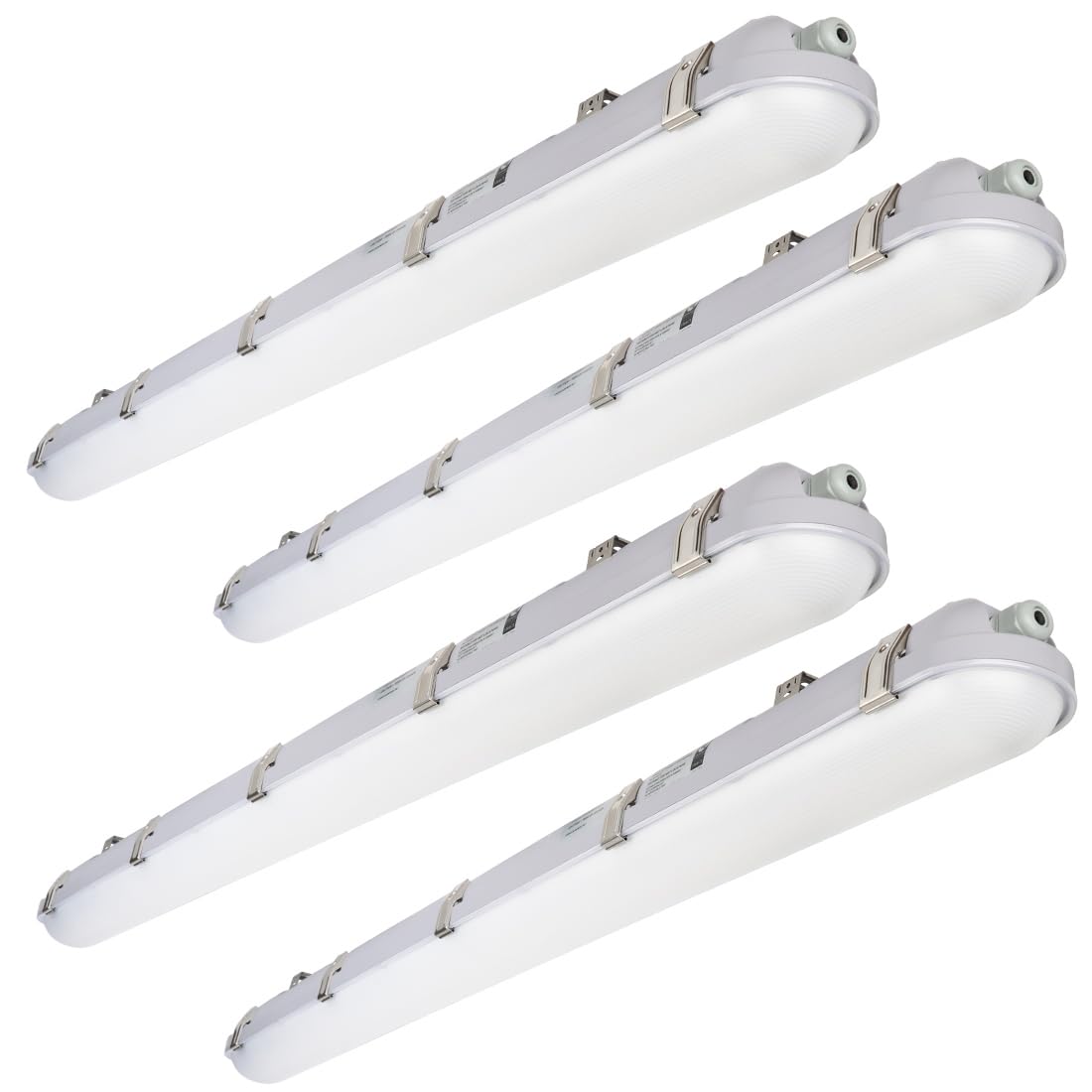DAKASON 4-Pack LED Vapor Tight Light 40W (80W Eq.) 4200lm, 4FT Outdoor Shop Light Waterproof 5000K IP65 100-277V LED Vapor Proof Fixture for Parking Garage Car Wash Warehouse UL Listed