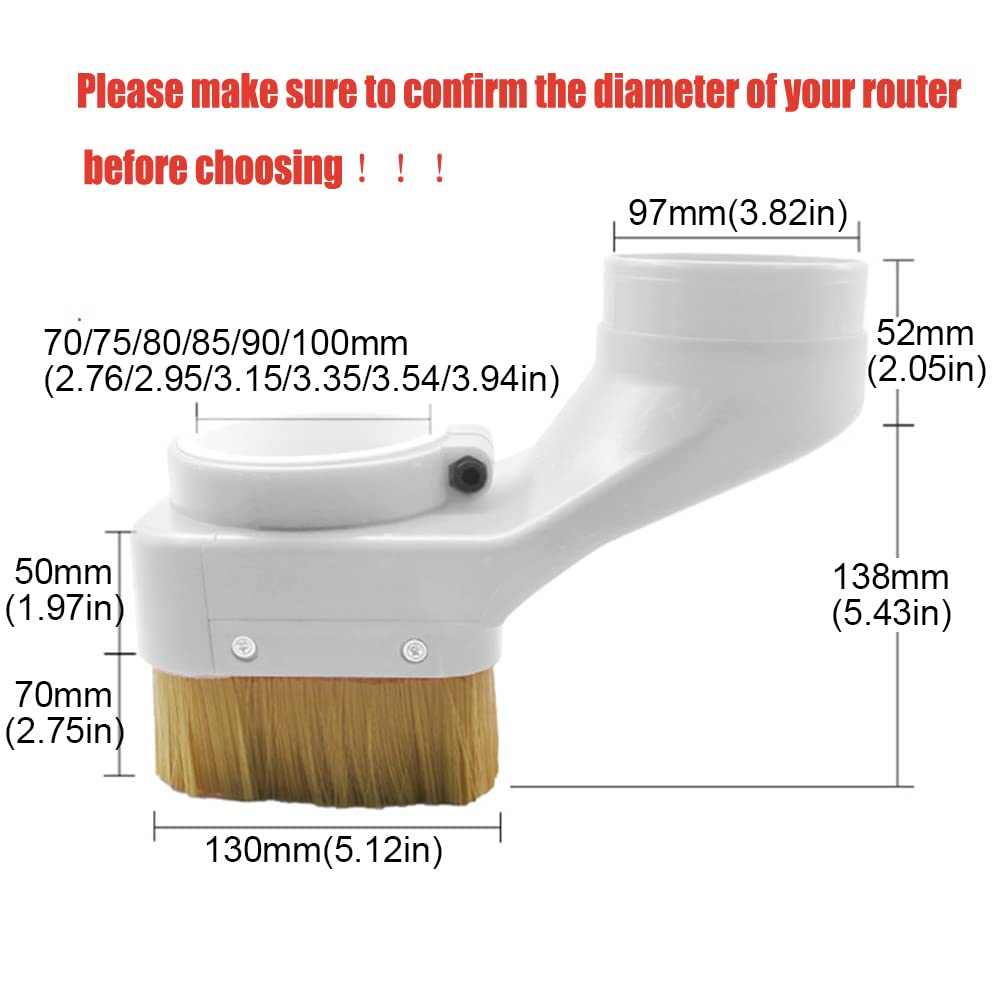 CNC Engraving Machine Dust Shoe For 75mm Spindle