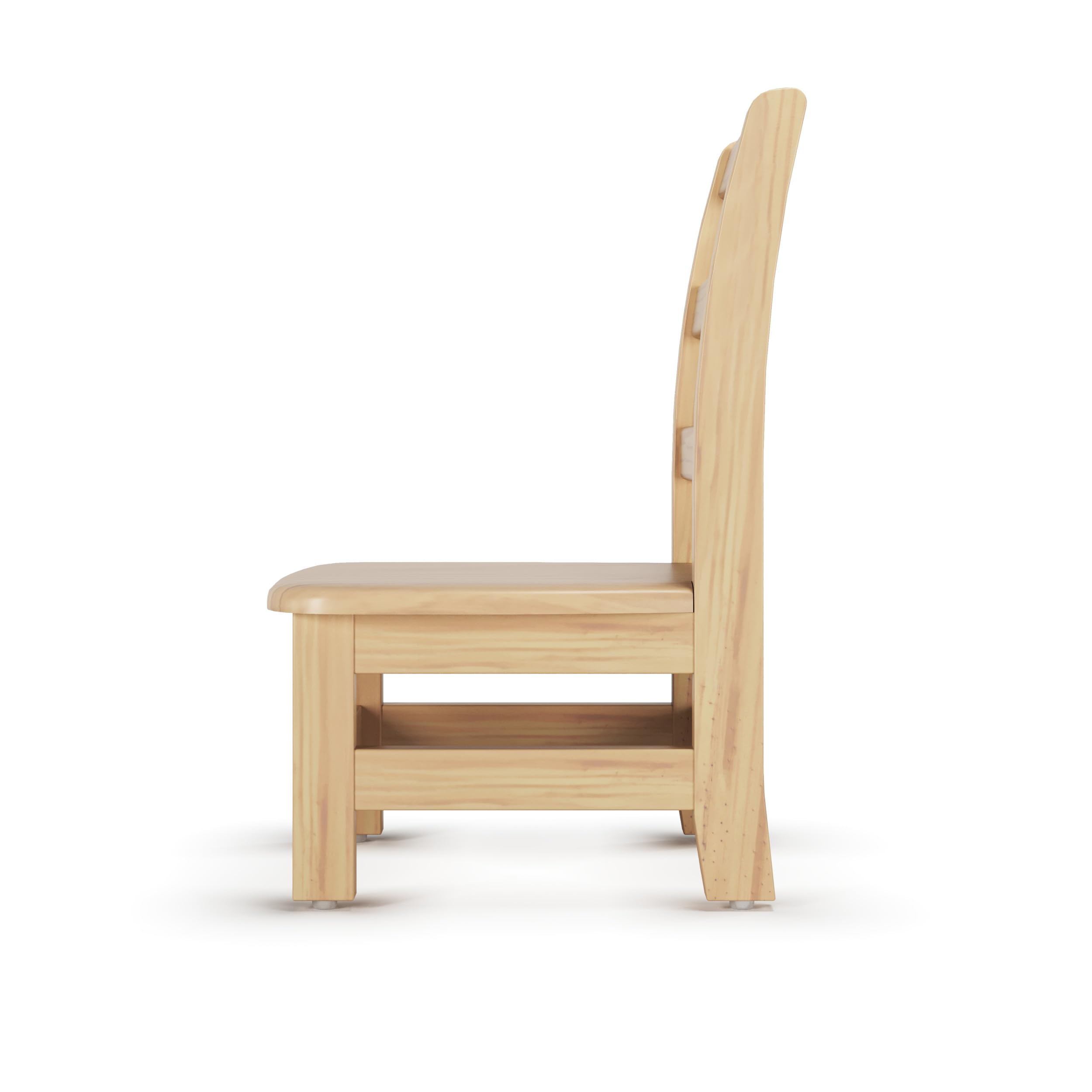 Foundations Little Innovators 8"; 2 Pack Kids Wooden Ladderback School Chairs - Durable Rubberwood Fully-Assembled - Kid Chairs for Daycare and Classrooms