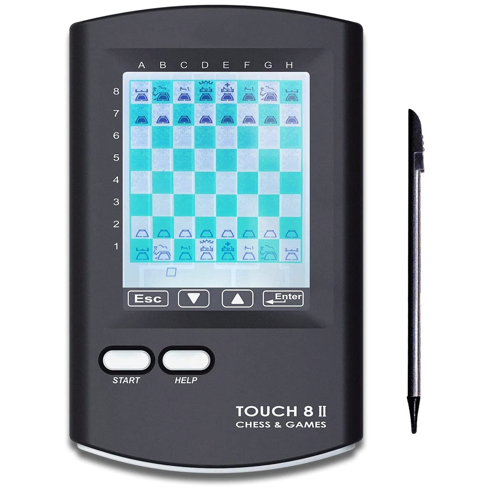 Vonset Touch Electronic Chess 8 in 1 Chess Handheld Electronic Chess Game for Kids and Adults to Learn Chess Travel Chess Set with Stylus Large LCD Display Gift
