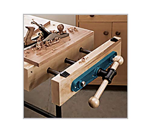 Groz 7-inch Woodworking Front Vise | Cast Iron Body and Socket | Quality Wood Handle | Exceptionally Sturdy | Perfect for Professional Craftsmen and Woodwork Studios (39020)
