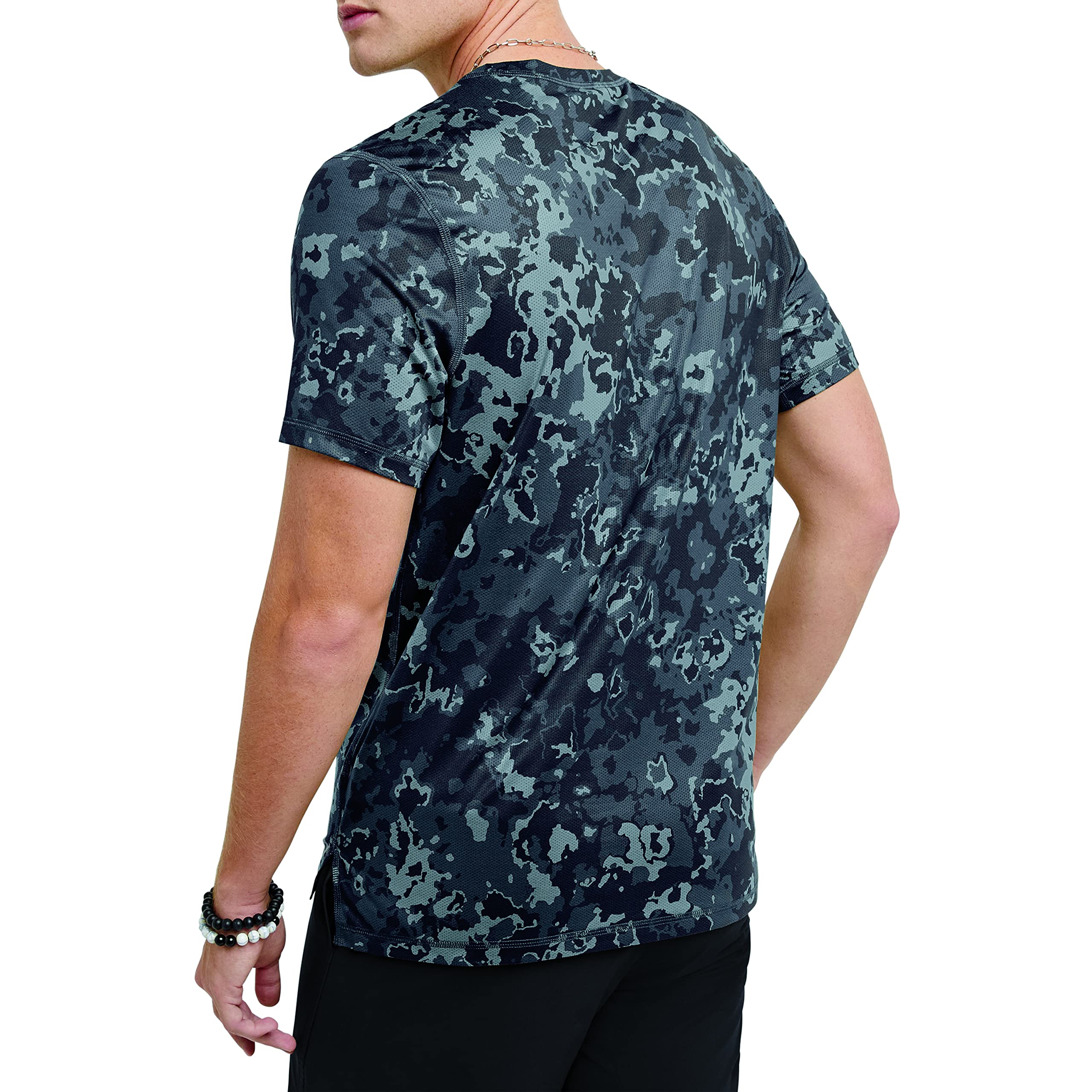 Champion Men's MVP Tee (Retired Colors), Crater Camo Black, Large
