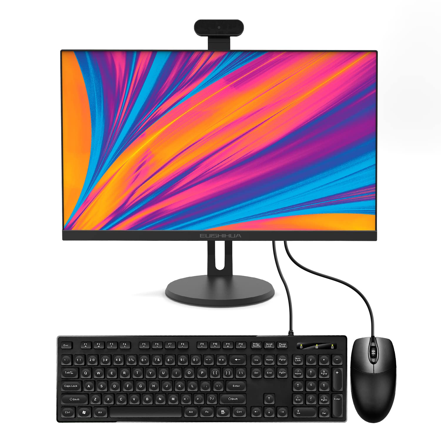 EUISHIHUA 24” Computers, i5 Quad-Core Desktop Computer with Camera, 8G Ram 512G SSD IPS HD Display, WiFi Bluetooth for Home Entertainment Business Office