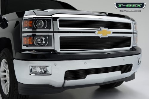 T-Rex Grilles 21120B Billet Black Powder Coated Grille Overlay for Chevrolet Silverado 1500 Z71-2 Piece