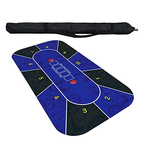 Craps and Roulette Table Felt Poker Tablecloth Texas Poker Mat Tablecloth Rubber Mat Board Game Table Digital Printing Suede Casino Layout Poker Accessories 1.80.9m