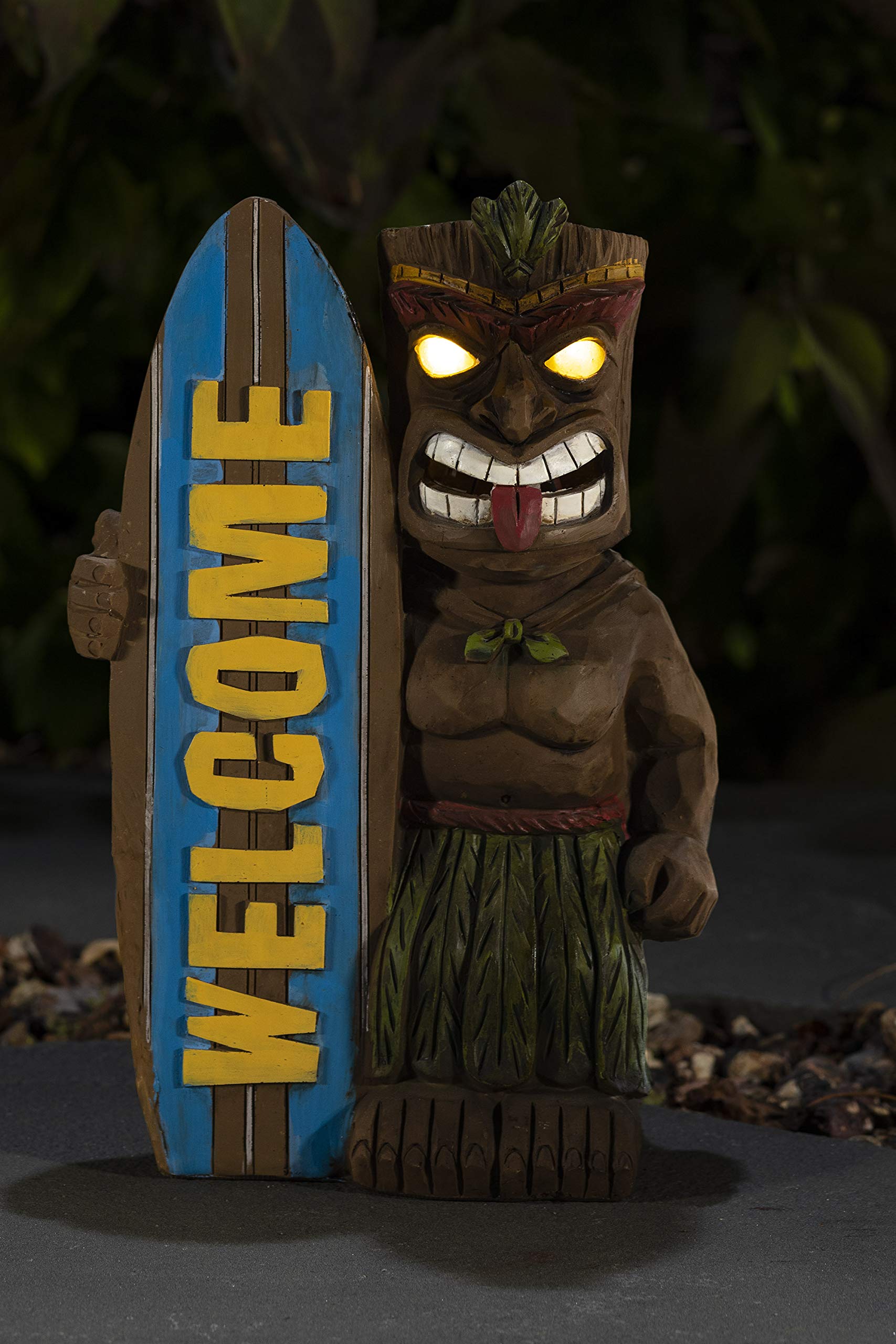VP Home Triple Tiki Totem Solar Powered LED Outdoor Decor Garden Light