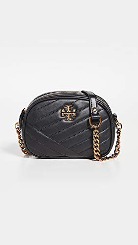Tory Burch Women's Kira Chevron Small Camera Bag, Black, One Size