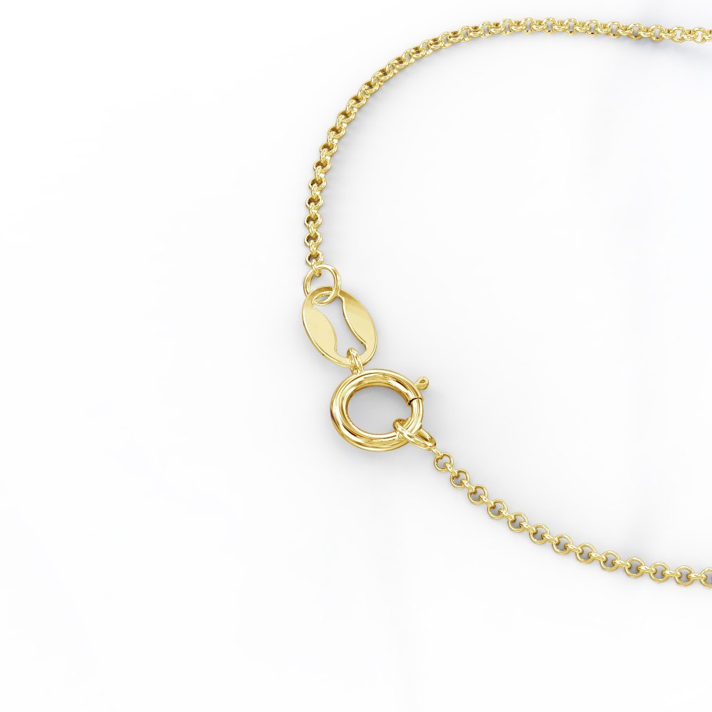 TSD 14K Yellow Gold Personalized Name Necklace with a 18" Chain in Flourish Font by JEWLR*