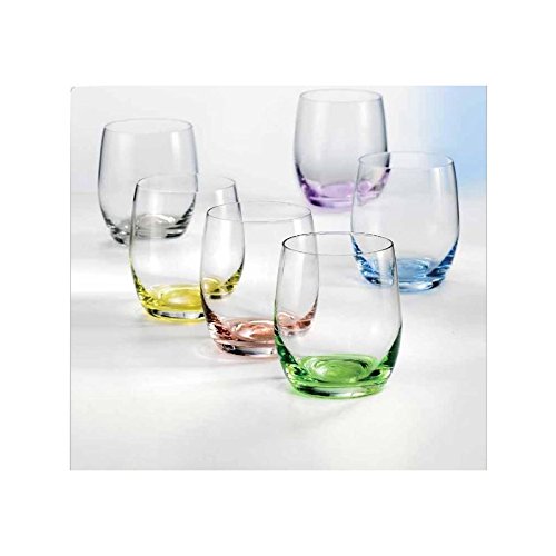 Crystalex 25180-50, 1.7-Oz Rainbow Crystal Cut Shot Glasses 6-Piece Drinkware Set, Bohemian Crystal Vodka Shooters