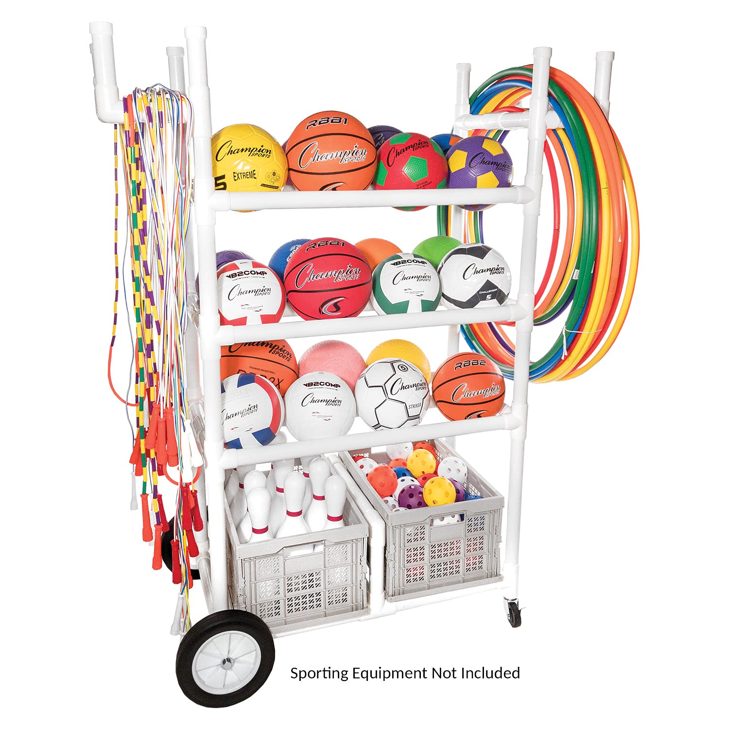 Champion Sports High Impact All-Terrain Heavy-Duty Cart, White, 53" x 19" x 59", White