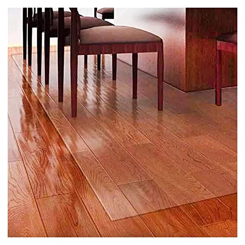 Clear PVC Desk Chair Mat Office Chair Mat for Hardwood Floor, Non-slip Entrance Door Mats, Can Be Cut,2.0mm Thick,Hardwood Floors Protection Pad for Cycling Bike/Table/Desk/Chairs,40/50/60/70/80/90/10