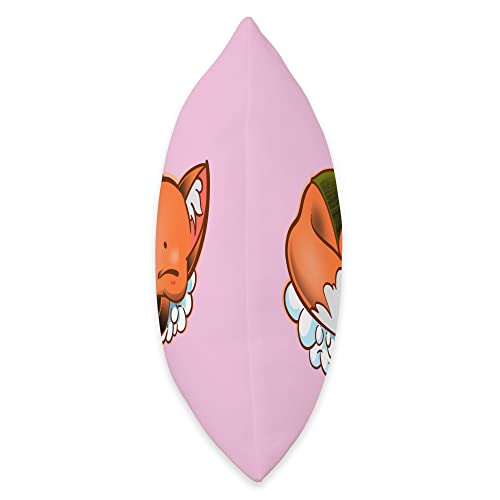 Kids Designs by Content Design Studio Little Fox, Sushi, Girl, Boy, Children, Kawaii Cult Throw Pillow, 16x16, Multicolor