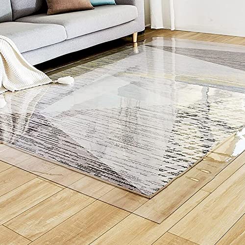 Clear PVC Desk Chair Mat 2mm Area Rug Large Clear Vinyl Runner Rug/Protector for Hardwood Floors - Multipurpose Rectangular Vinyl Roll, Anti-Oxidation,Can be Cut,80/100/120/140cm Wide,100-600cm for O