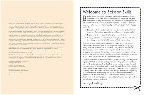 My First Scissor Skills Workbook: Cut-and-Paste Activities to Build Hand-Eye Coordination and Fine Motor Skills (My First Preschool Skills Workbooks)