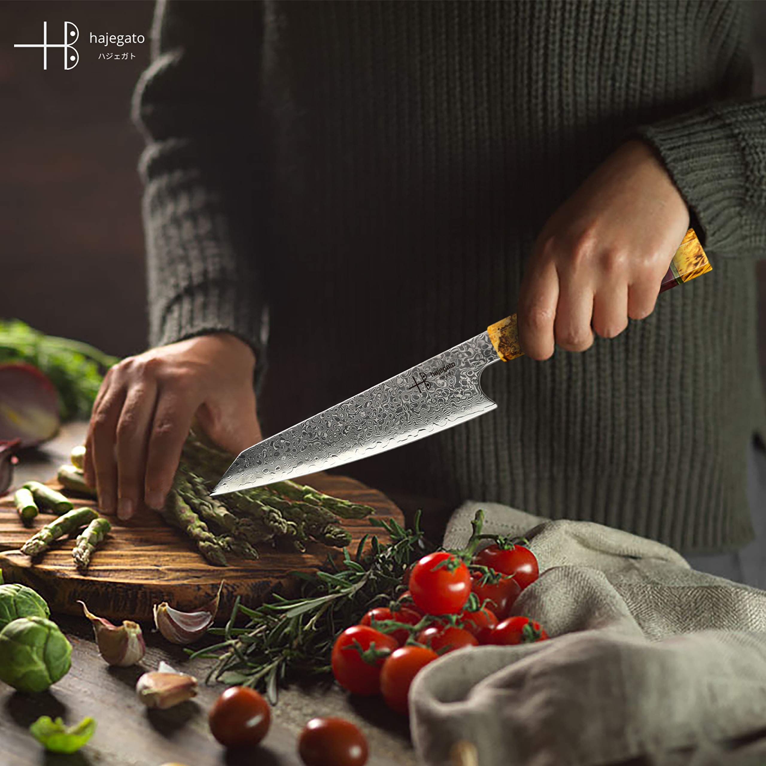Damascus Chef Knife Petty Hajegato Unique One Of Kind Handle Professional 6 Inch Japanese Chefs Kitchen Knife Vg10 67 Layers Damascus Steel Knive with Sheath